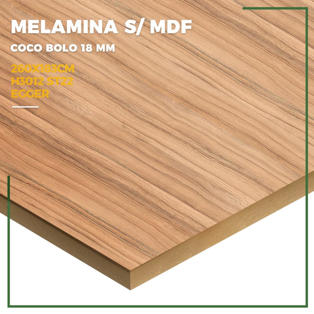 Placa madera Mdf 18 mm 260 x 183 mm Coco Bolo Egger | Ventre Maderas