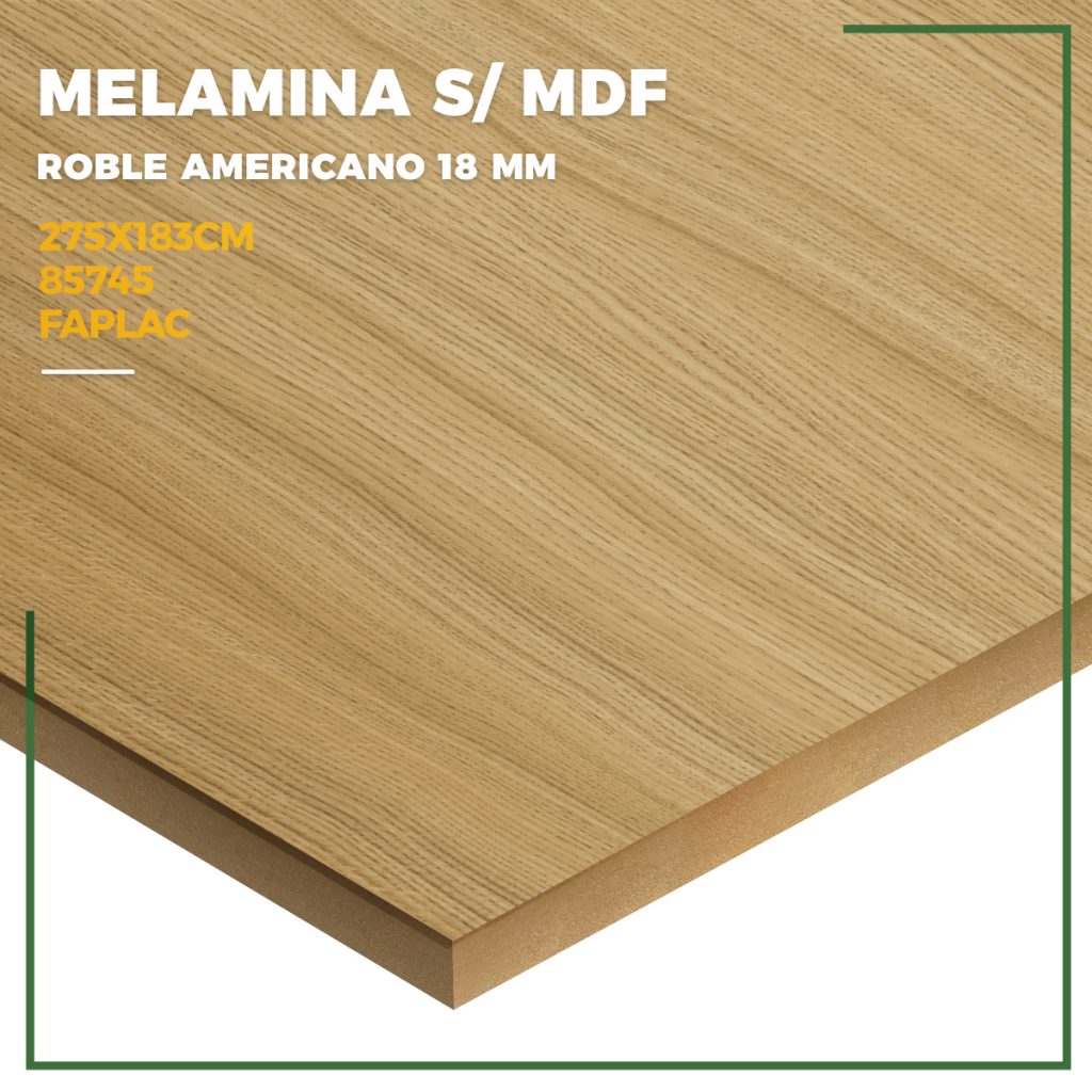 Melamina MDF Roble Americano 18mm 275×183 – Linea Clásica – Arauco ...